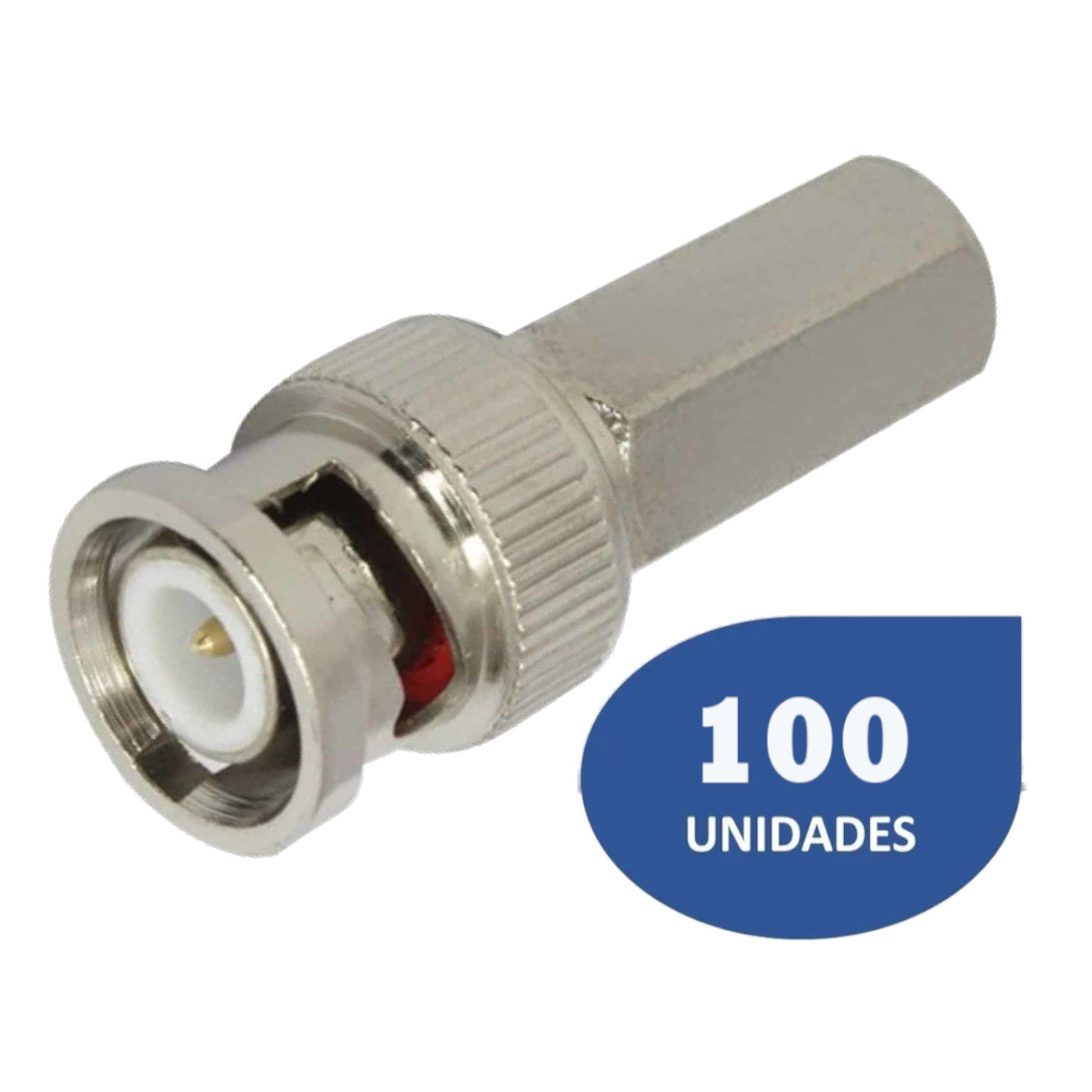 Pack de 100 Conectores BNC RG6 de Metal Macho WIREPLUS – Security ...
