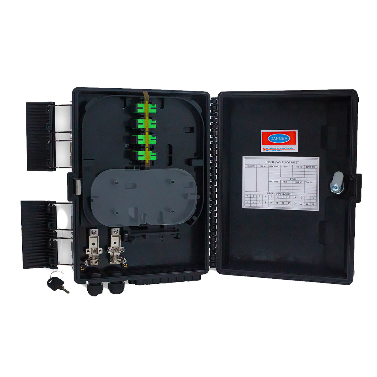 Caja NAP de Fibra Óptica Exterior FTTH 2x16 con Adaptadores y Protecci ...