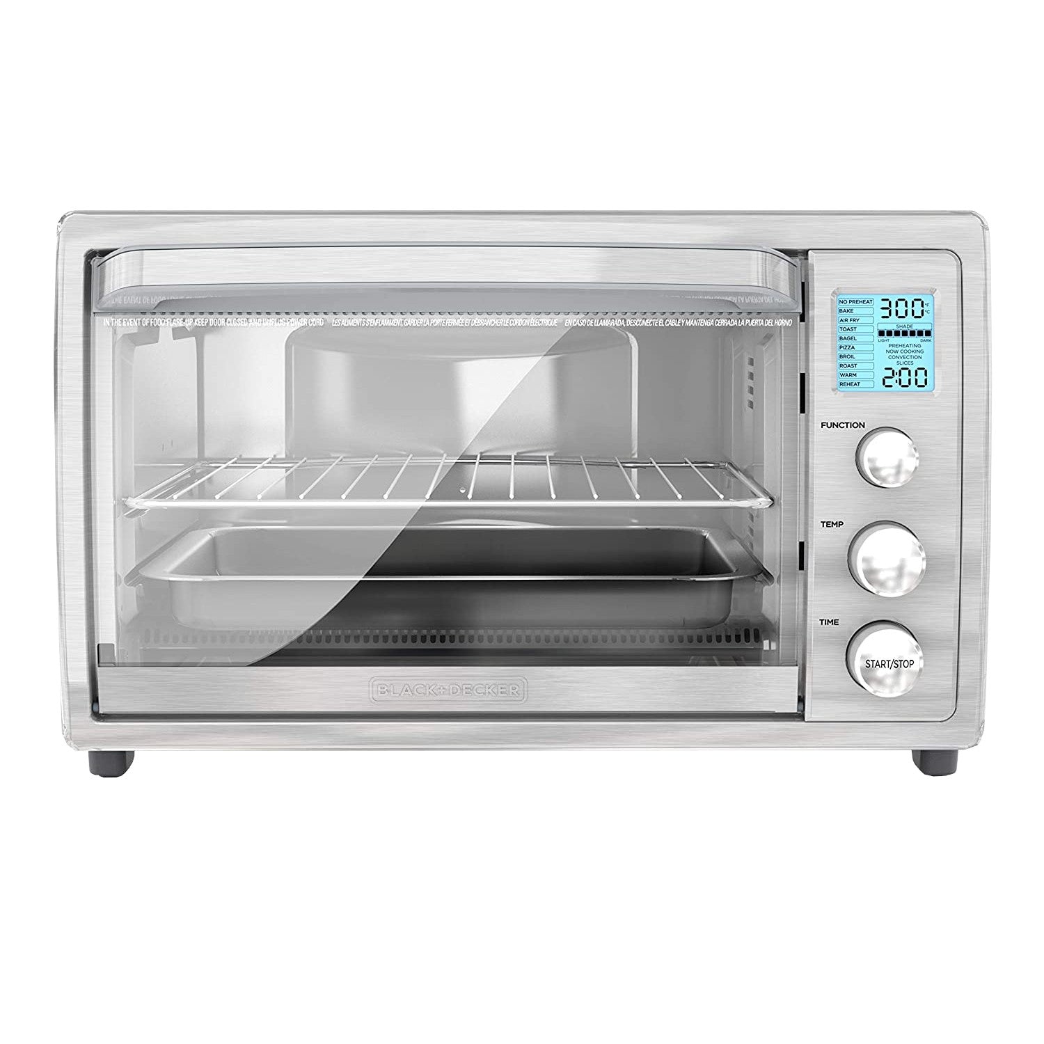 Horno Tostador Black+Decker Convección TO4314SSD para Cocción Perfecta ...