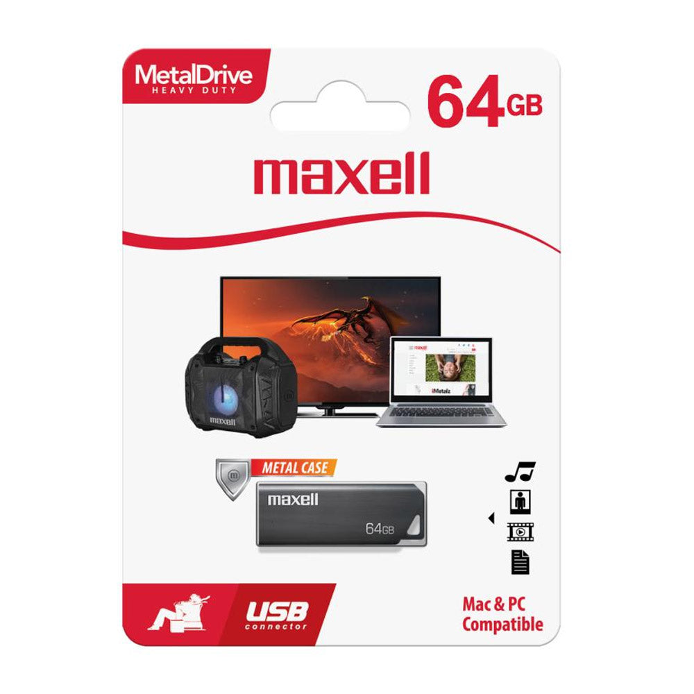 Pendrive Maxell USB 3.0 Metal 64GB - Diseño Compacto y Resistente ...